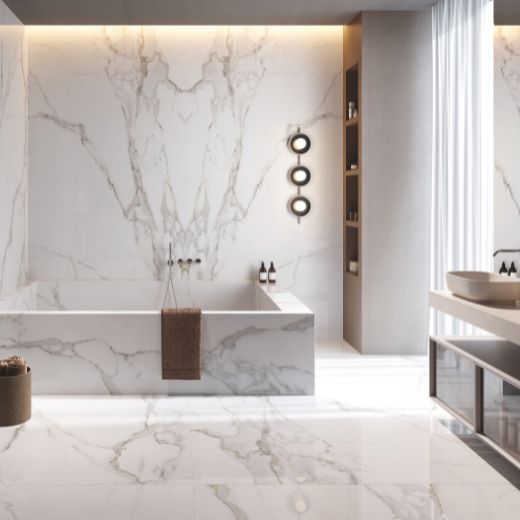 Megaslim Thin Slab – Calacatta Gold - Tile Arena & Co